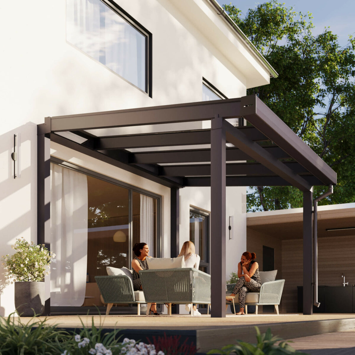 Terrassenuberdachung Glas Oder Polycarbonat